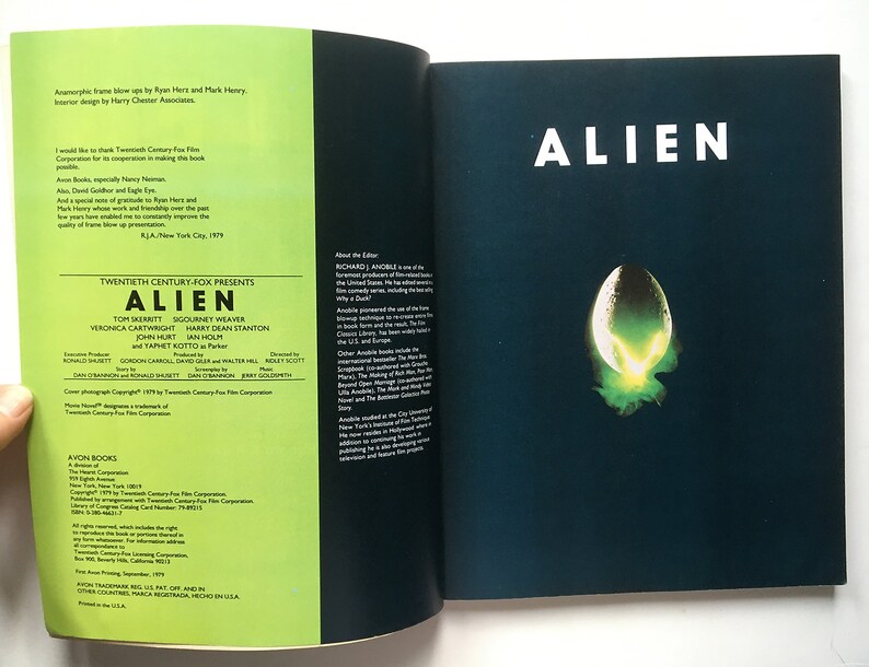 Rare Vintage Book Alien Movie Graphic Novel Photo Book - Etsy