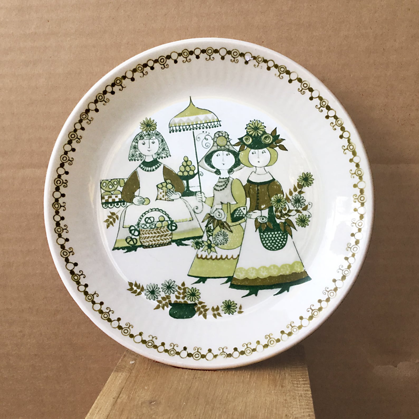 Vintage Scandinavian Ceramic Plate Turi Gramstad Oliver Design Market ...