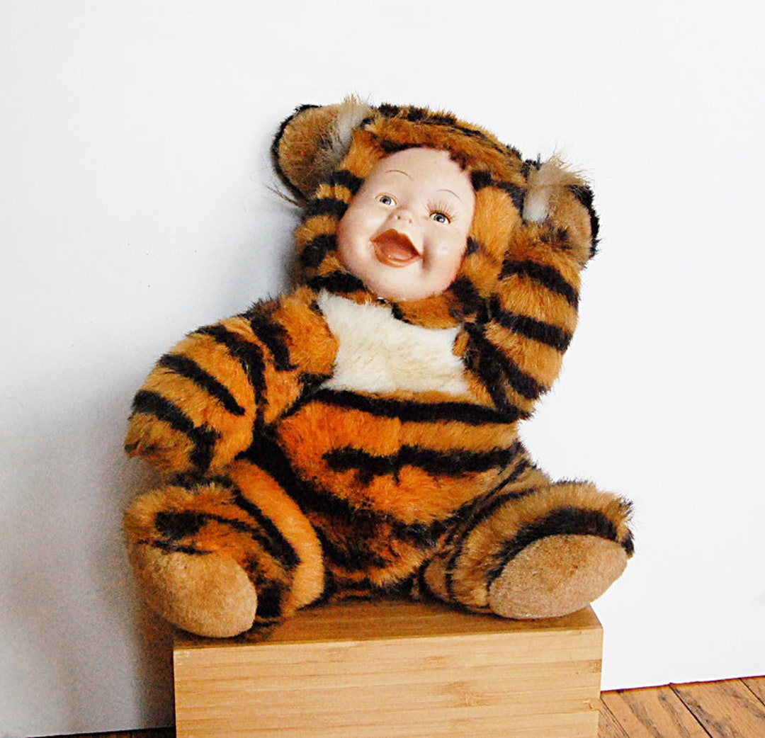 Vintage Rubber Face Tiger Plushy Stuffed Animal Baby Collectible - Etsy