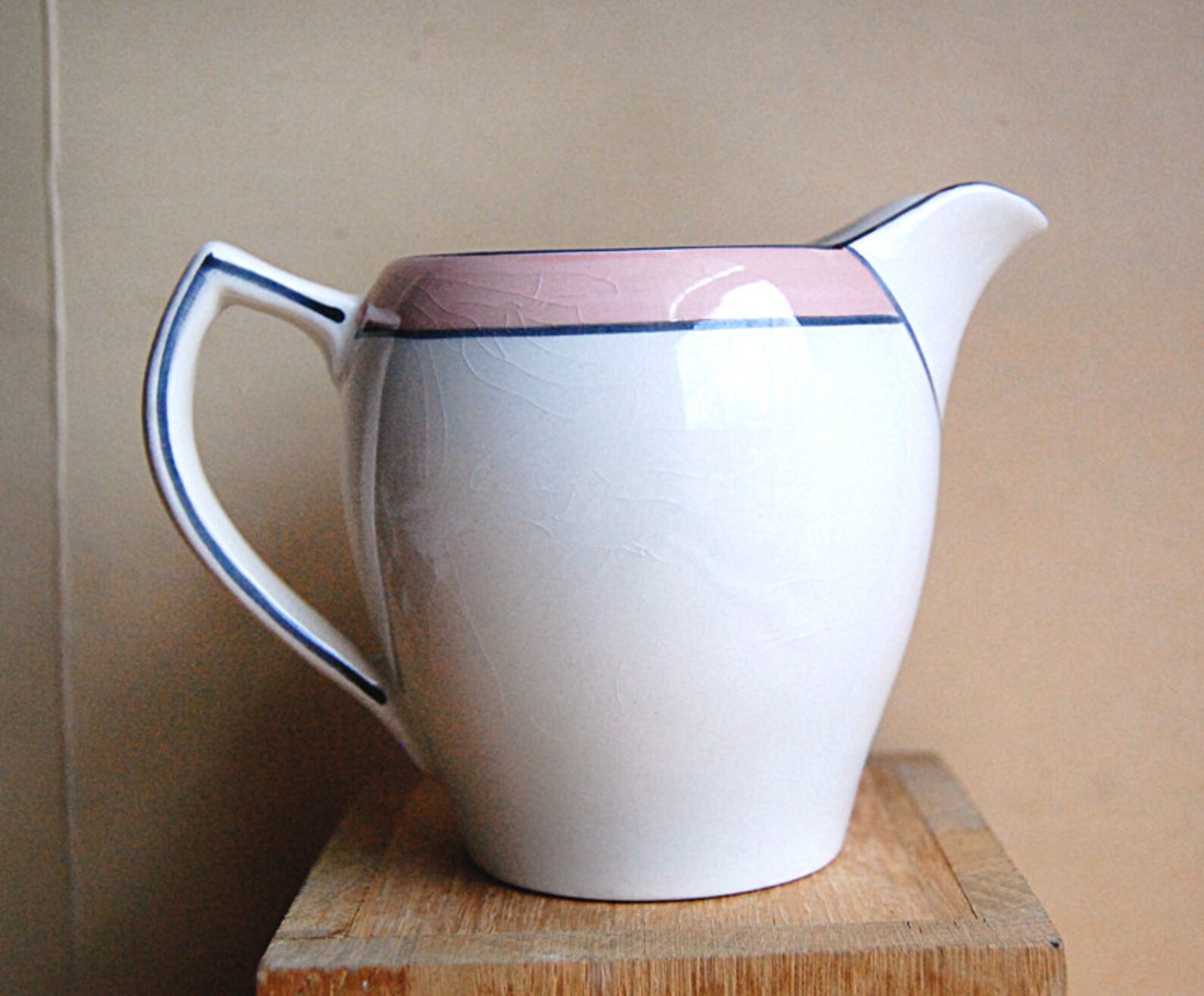 Vintage Ceramic Gibson Creamer With Pink Flower Art Deco - Etsy