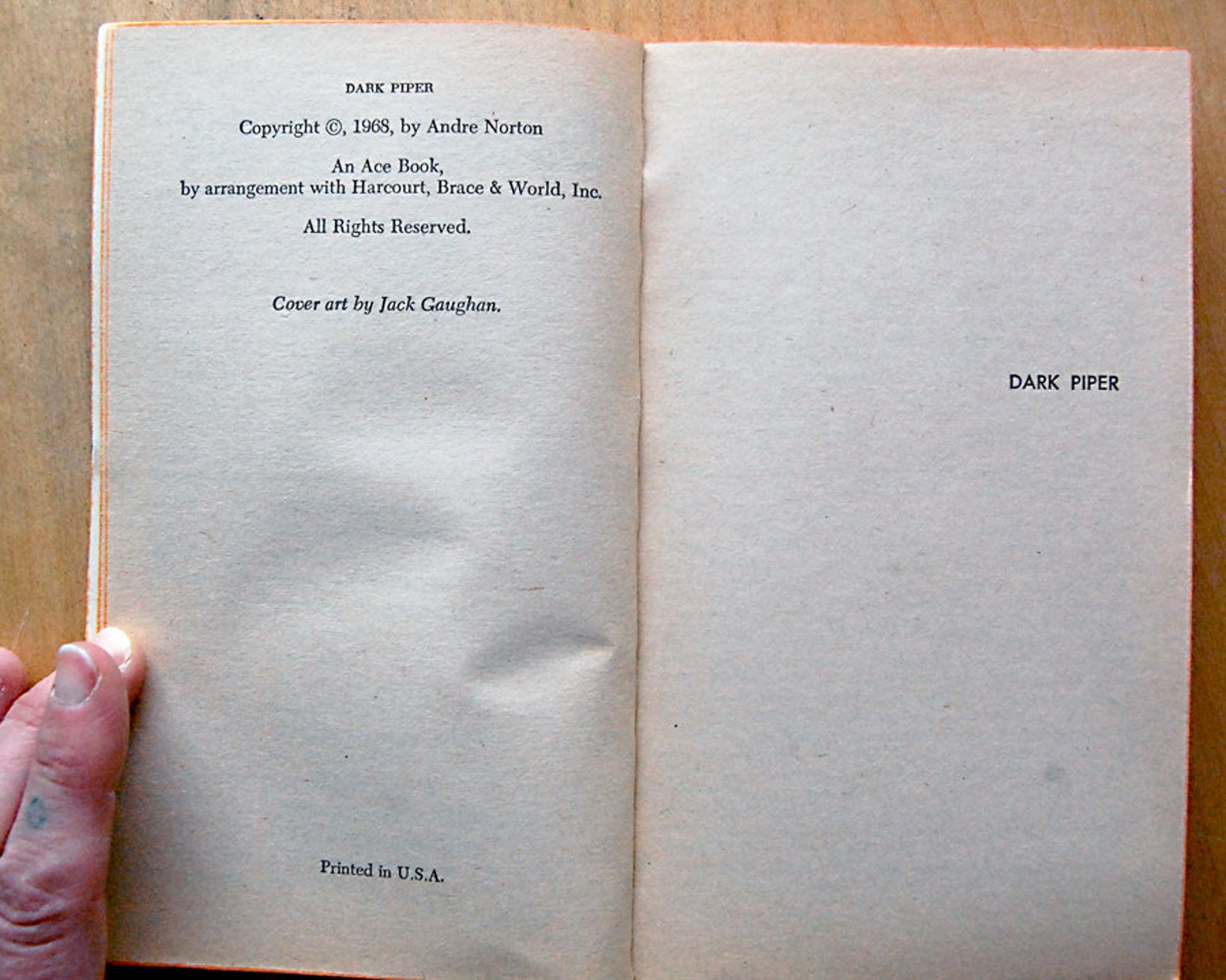 Vintage Scifi Paperback Book Dark Piper by Andre Norton From - Etsy