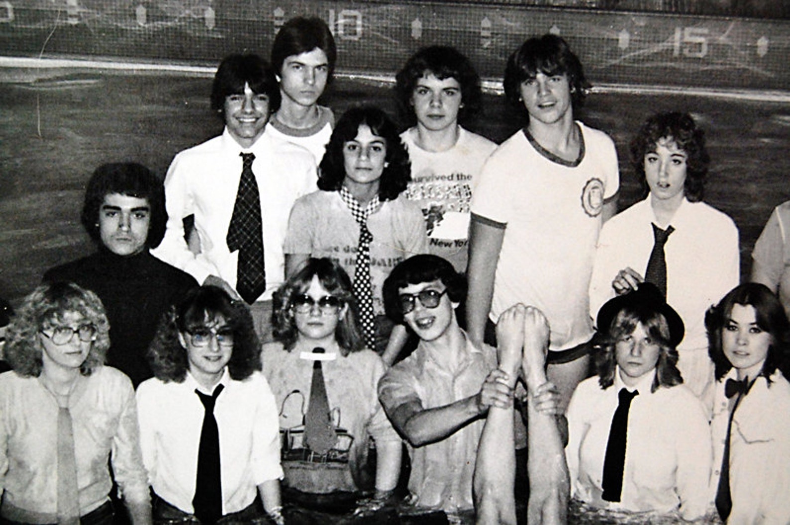 Vintage Photo 1980s High School Pair of Photos Cheerleaders Swim Team ...