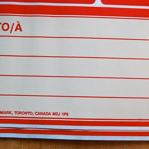 Vintage Red Mailing Labels With Fragile Stickers by Hallmark of Canada ...