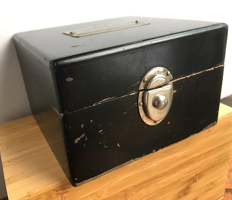 Vintage Box Kodak Ektar Lens Wood Box Black 1940s Rustic Office ...