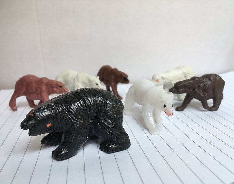 Vintage Instant Collection the Bear Small Plastic Toy Figurines ...