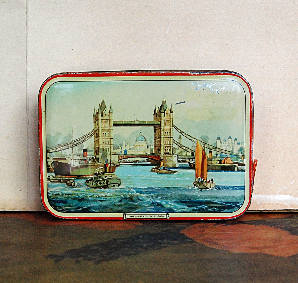 Vintage Rileys Toffee Tin / London Bridge / St Pauls Cathedral ...