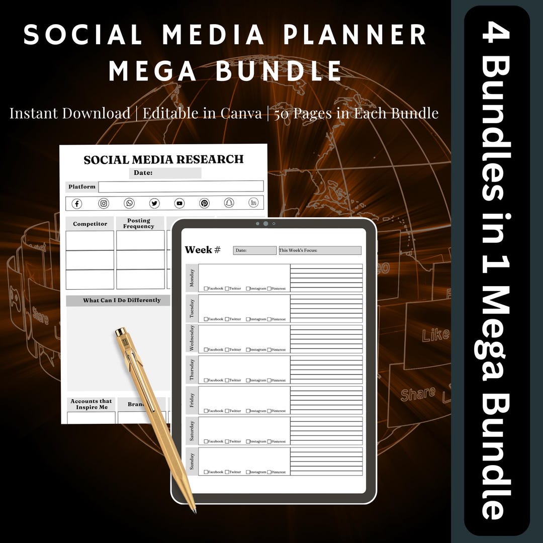 Ultimate Social Media Power Pack: 4 Bundles in 1 for Strategic Planning ...