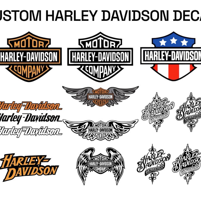 Harley Davidson Decals and Stickers - Etsy