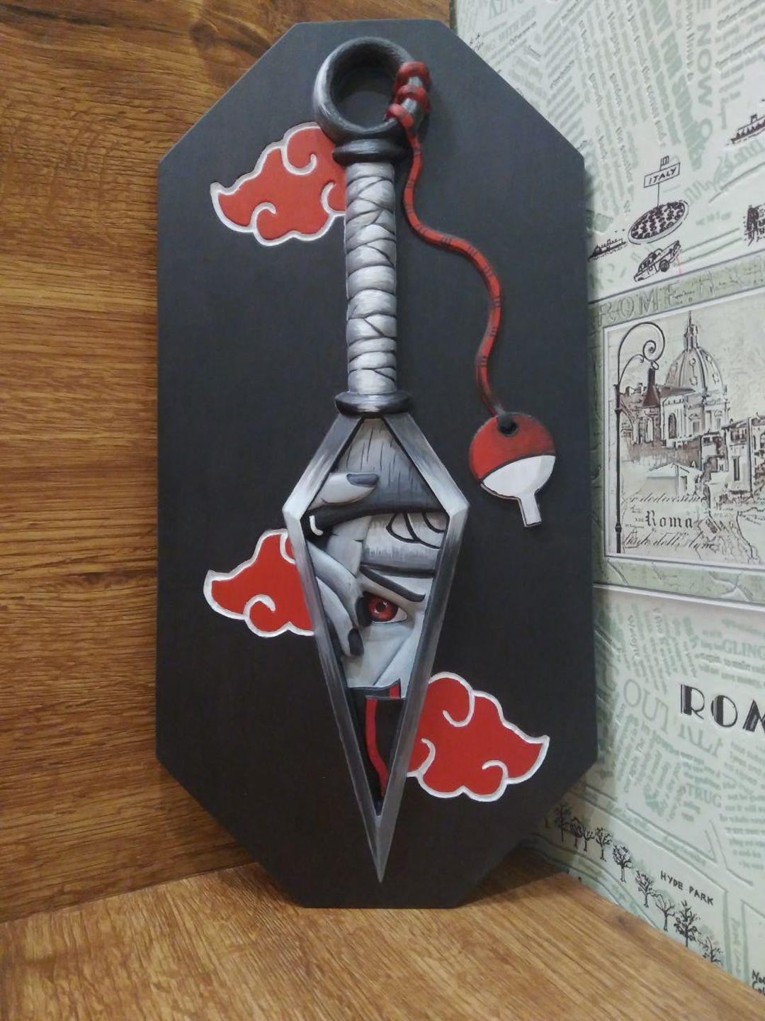 Relief Wood Art Hand-painted Itachi Anime Wall Art Decor - Etsy