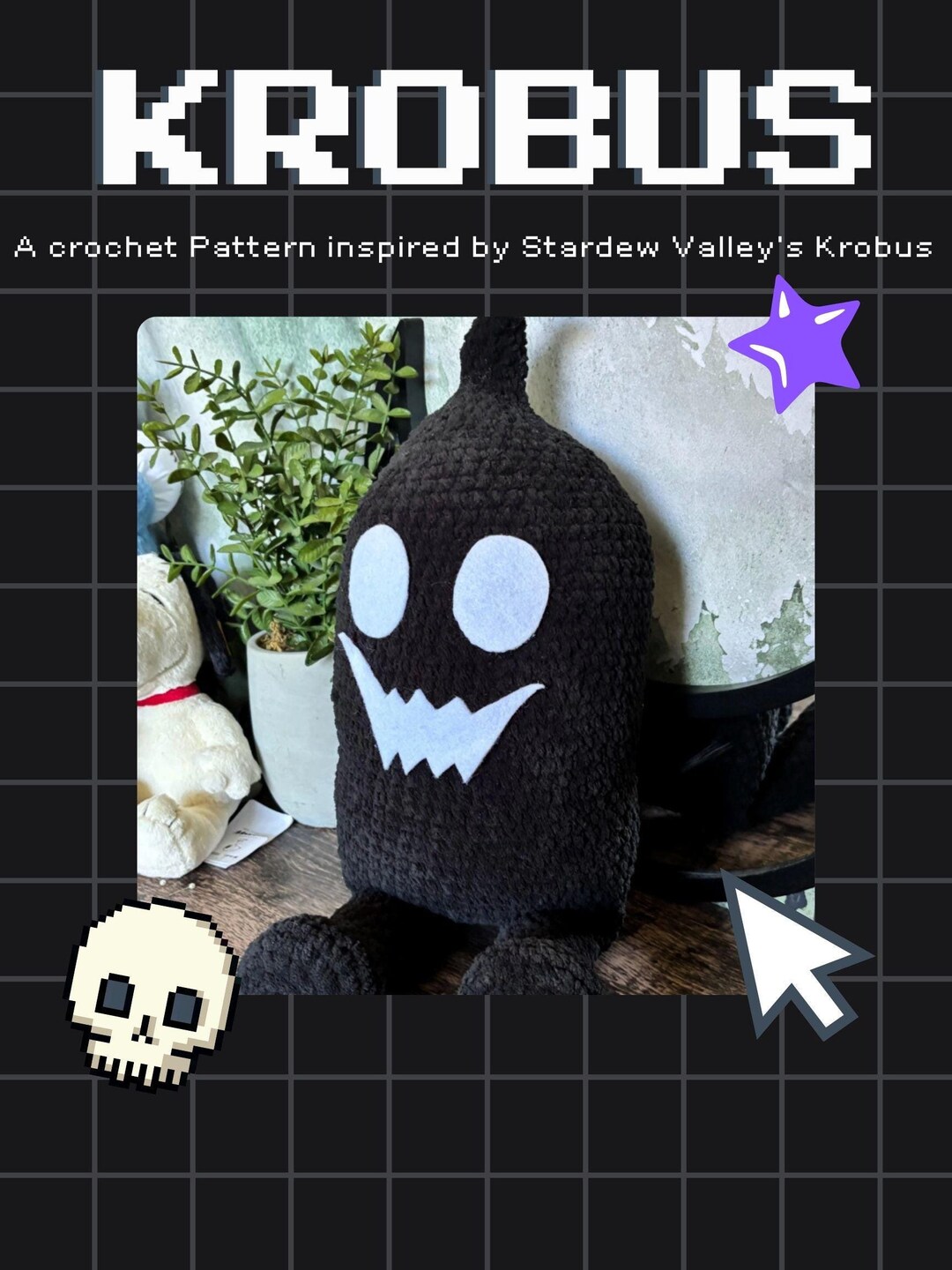 Stardew Valley Krobus Crochet Pattern - Etsy UK