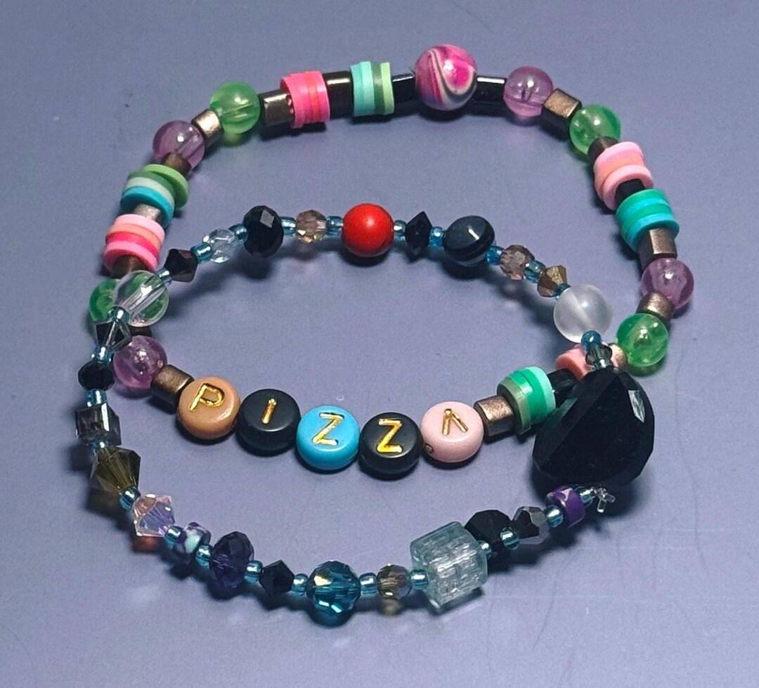 PIZZA • Bracelet – Positive Vibes Jewelry for Empowerment - Etsy