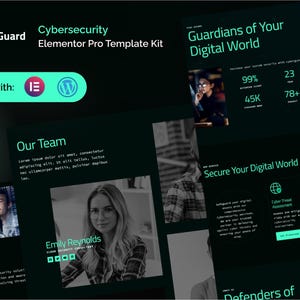 Cyber Guard Elementor Pro Template Kit Cyber Security Wordpress Website ...