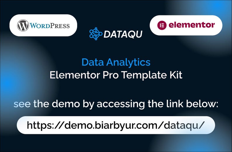DATAQU Data Analytics Elementor Pro Template Kit Data Analytics Wordpress Website Design ...