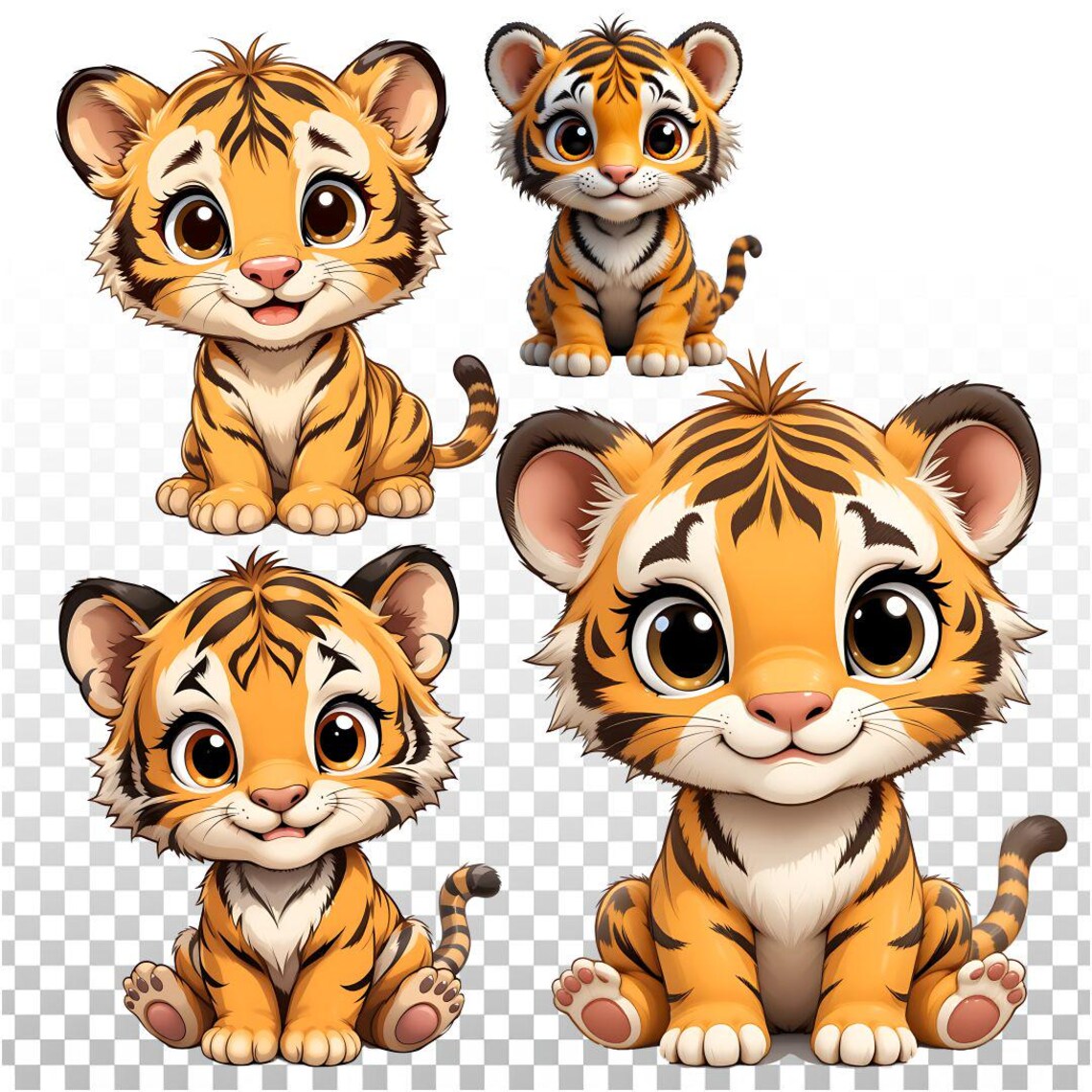 Cute Baby Tiger, Tiger PNG, 14 Tiger Png, Sublimasi T-shirt, Tiger ...
