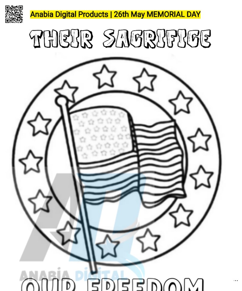 Memorial Day Coloring Page, Memorial Day Coloring Book, Memorial Day ...