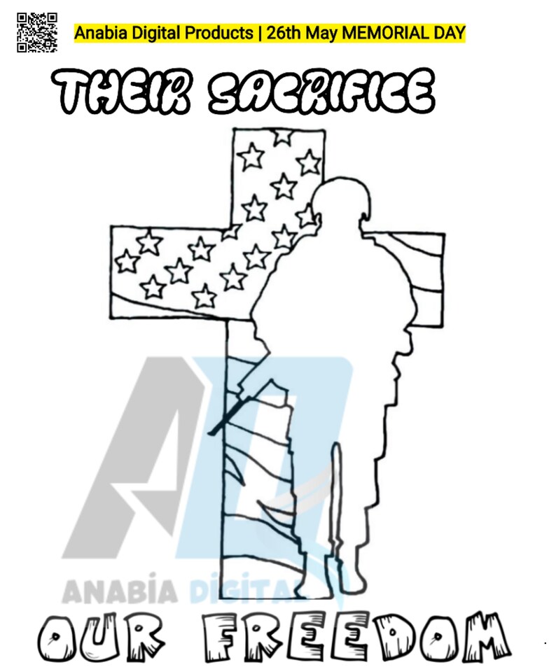 Memorial Day Coloring Page, Memorial Day Coloring Book, Memorial Day ...