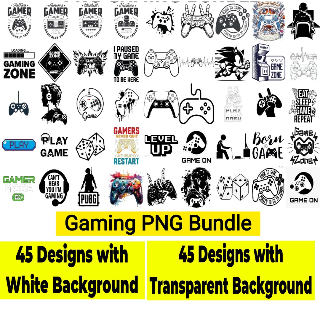 Realistic Gaming PNG Bundle | Gamer Clipart | Transparent Background ...