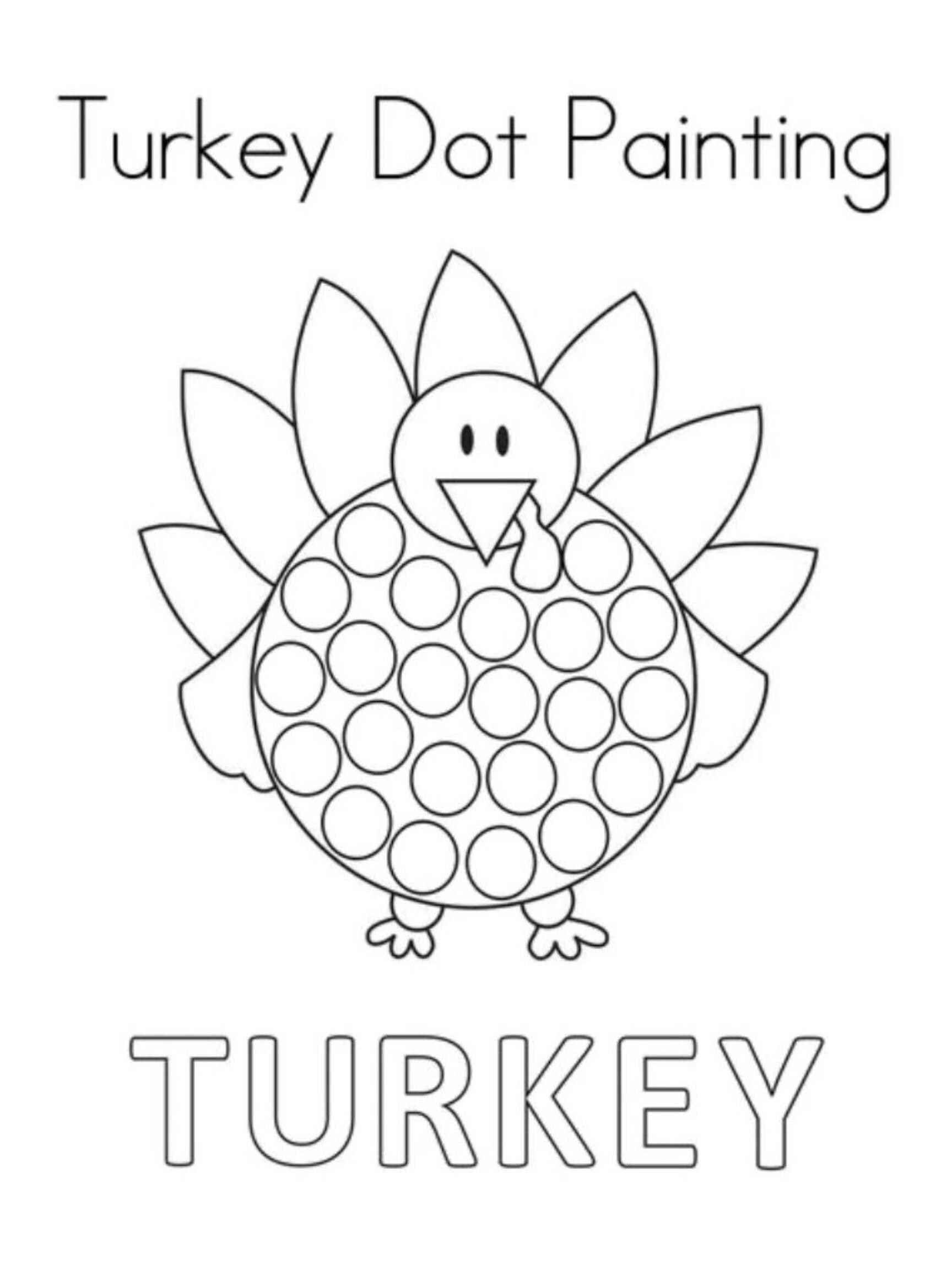 Preschool Turkey Fine Motor Worksheet - Etsy