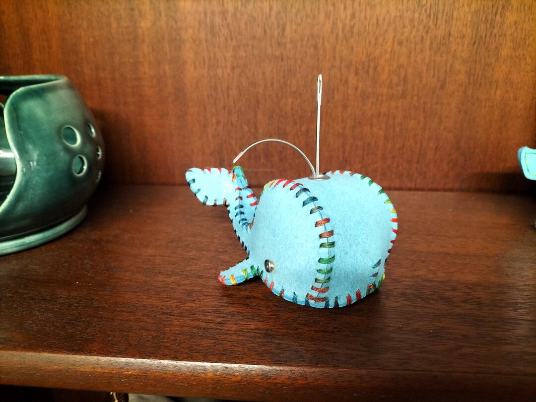 Blue Leather Whale Pin Cushion - Etsy