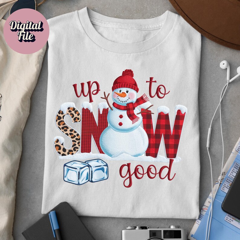 Snowman Machine Embroidery Design, "up to Snow Good" Winter Pattern ...