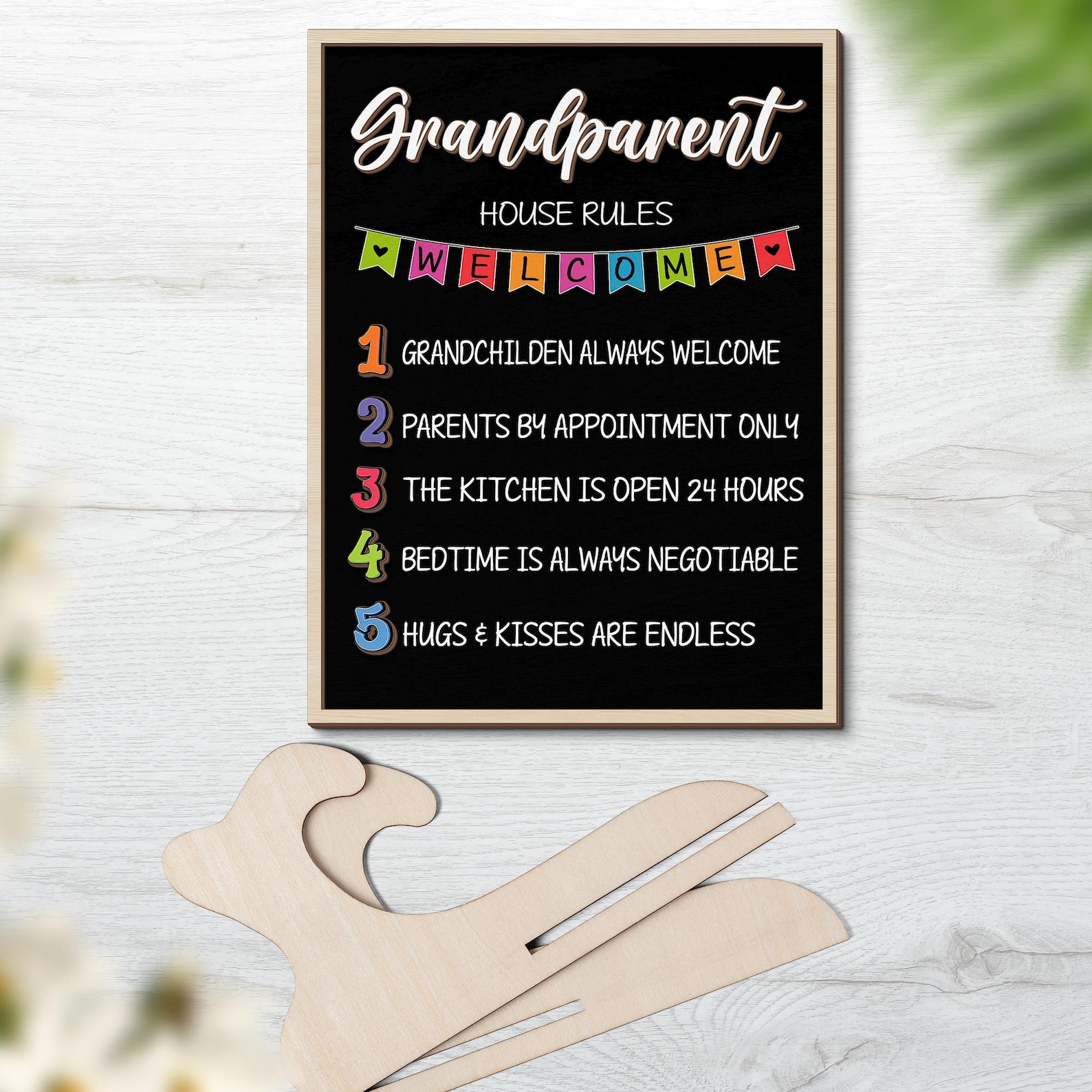 Grandparent House Rules Sign Grandparent Sign Grandparent Wood Sign ...