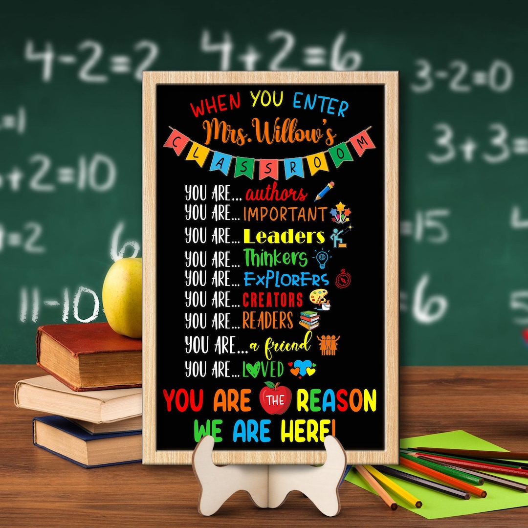 Personalized Teacher Name Classroom Sign When You Enter Classroom Sign ...