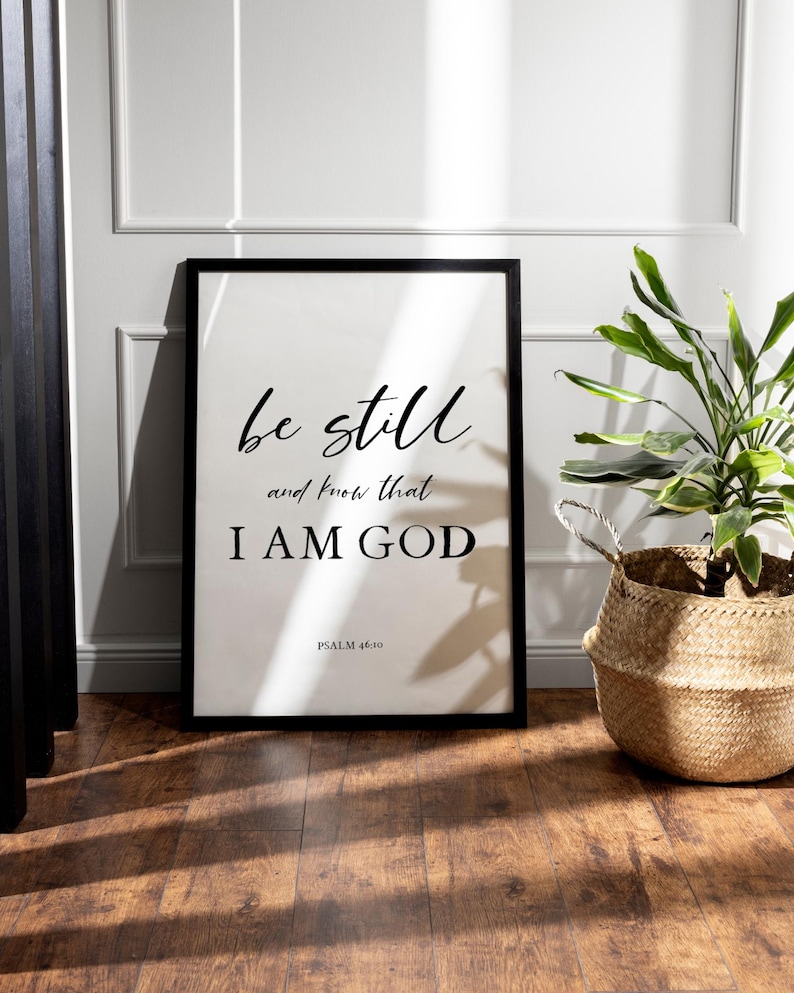 Psalm 46:10, DIGITAL PRINT, Bible Verse, Wall Art, Christian Wall Art ...