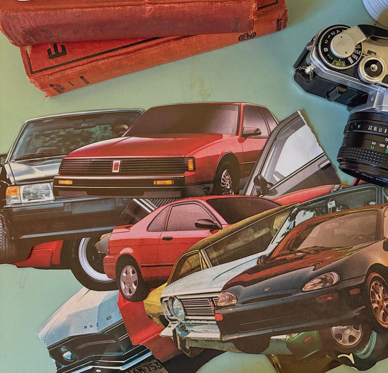 Vintage Car Cutouts / 1990s Magazine Cars / Art Journaling / Vintage ...