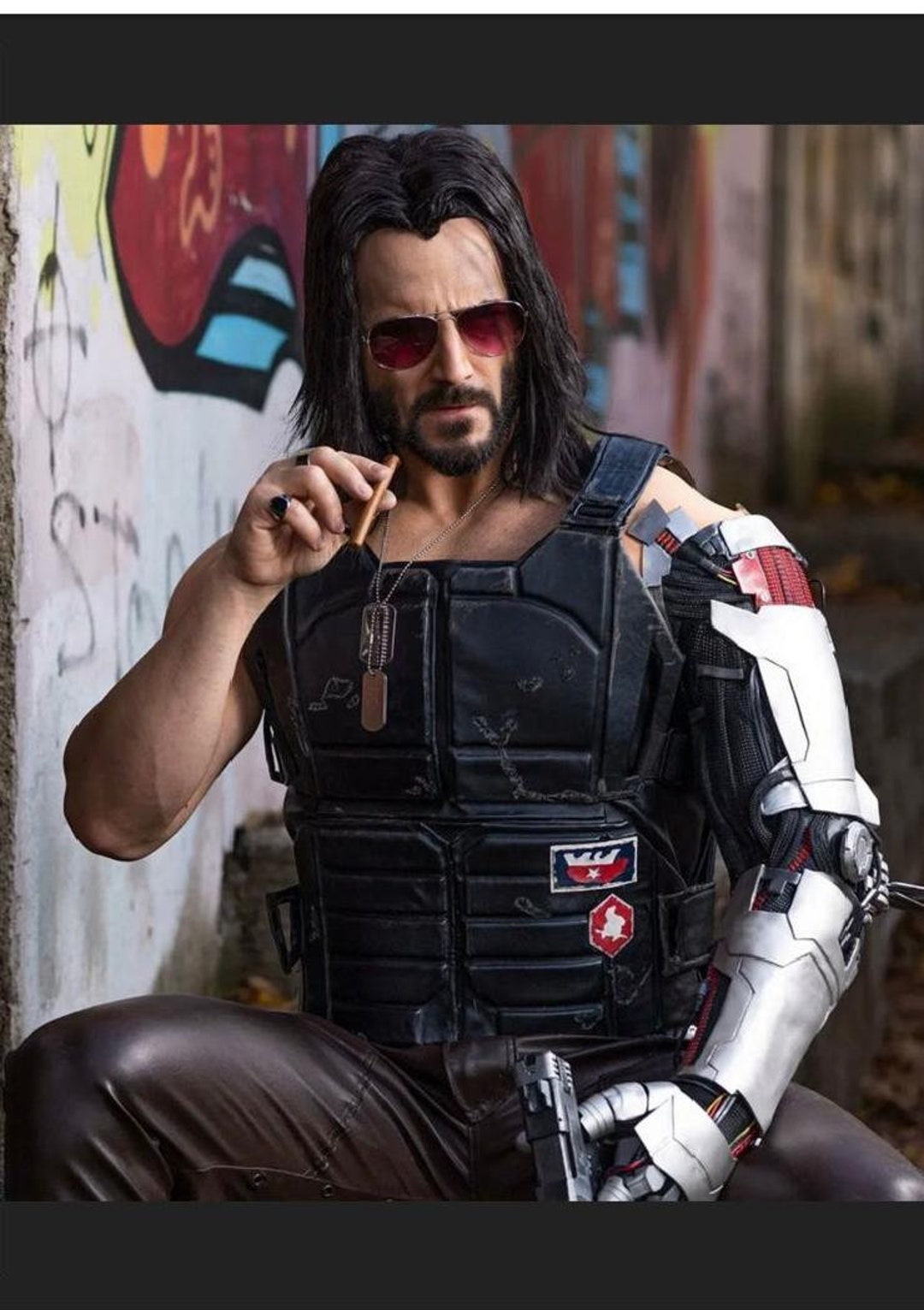Cyberpunk 2077 Johnny Silverhand Samurai Cosplay Costume Waistcoat. All ...