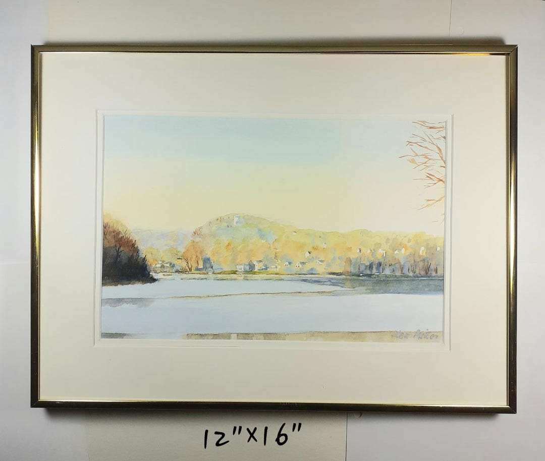 Wappinger Lake Morning View. Original Watercolor, Hudson Valley ...