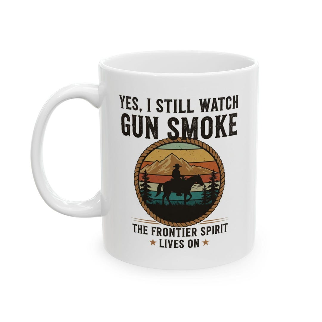 Vintage Gunsmoke Coffee Mug | Western Cowboy Horse Lover Gift (11oz) - Etsy