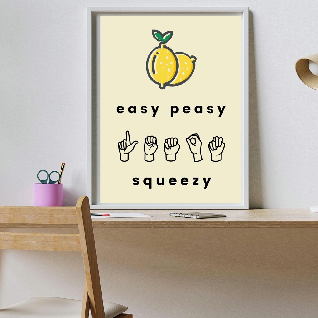 Easy Peasy: Sign Language Art - Etsy
