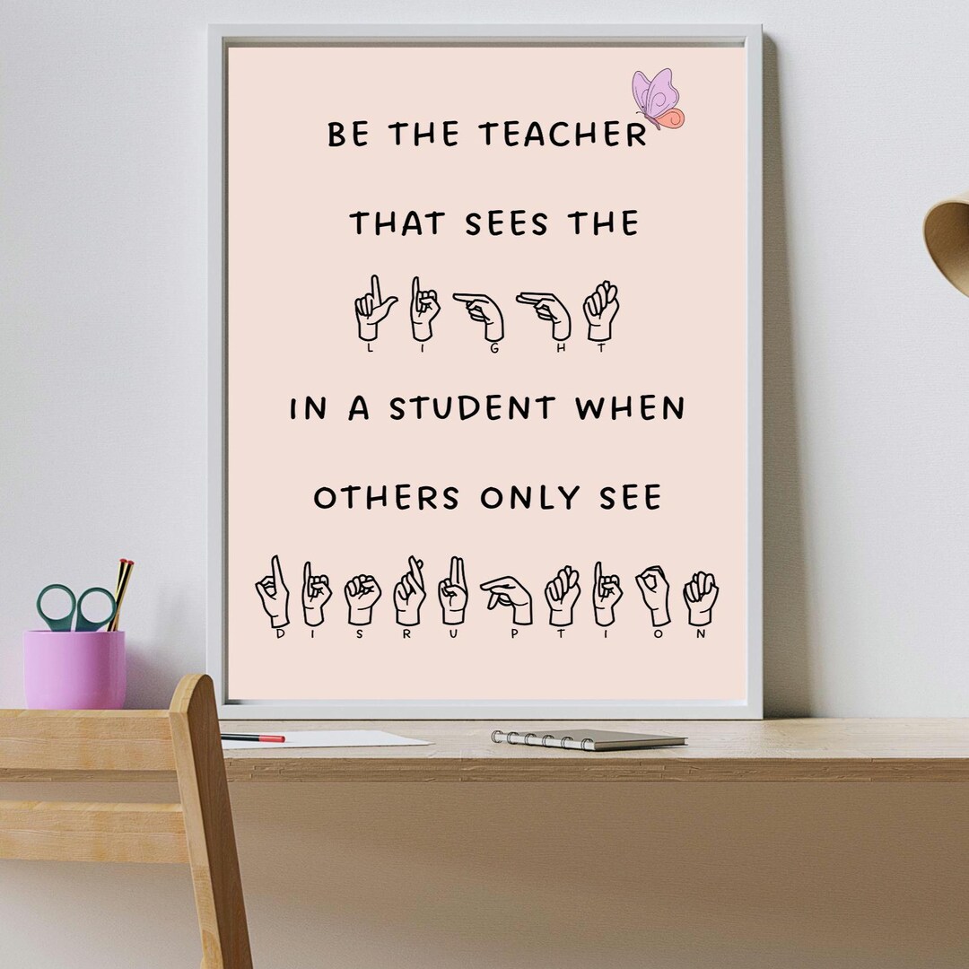Not a Disruption: Sign Language Art - Etsy