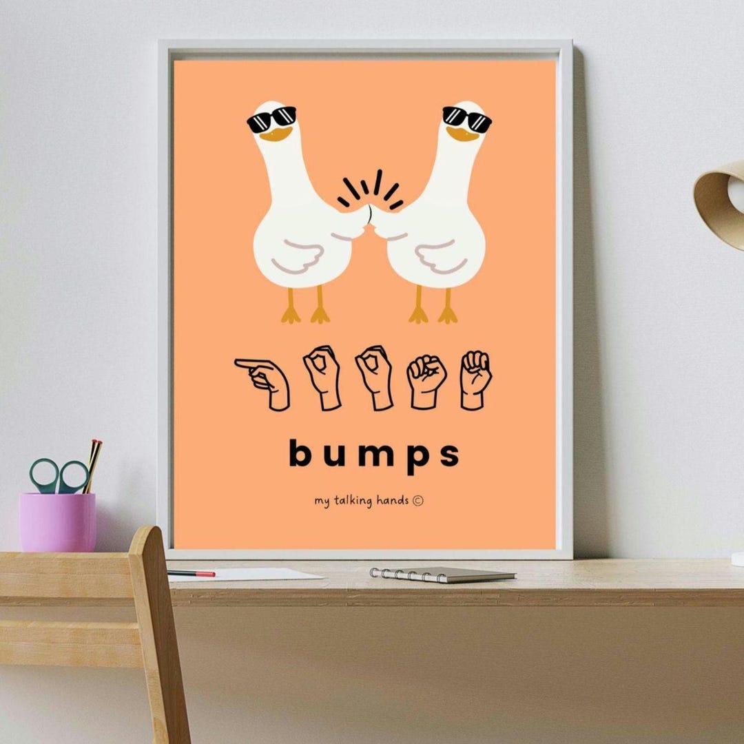 Goosebumps: Sign Language Art - Etsy