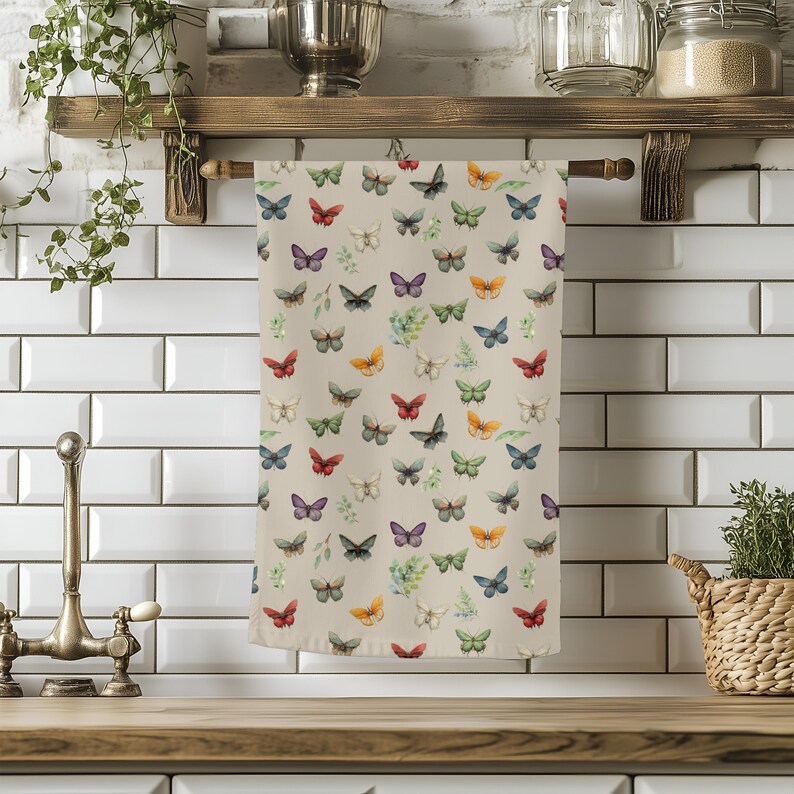 Tea Towel Moth & Butterfly Design, Perfect Spring / Summer Kitchen ...