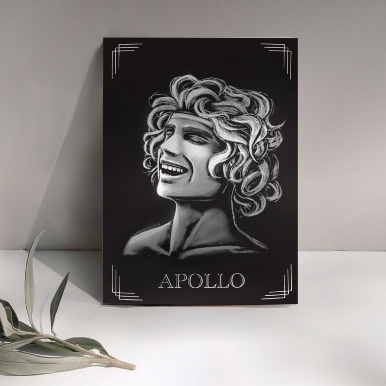 Apollo Greek God Art, Greek God Poster, Apollo Wall Art, God of Music ...