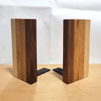 Personalized Wooden Bookends, Pair of Bookends for Shelves, Desk Book ...