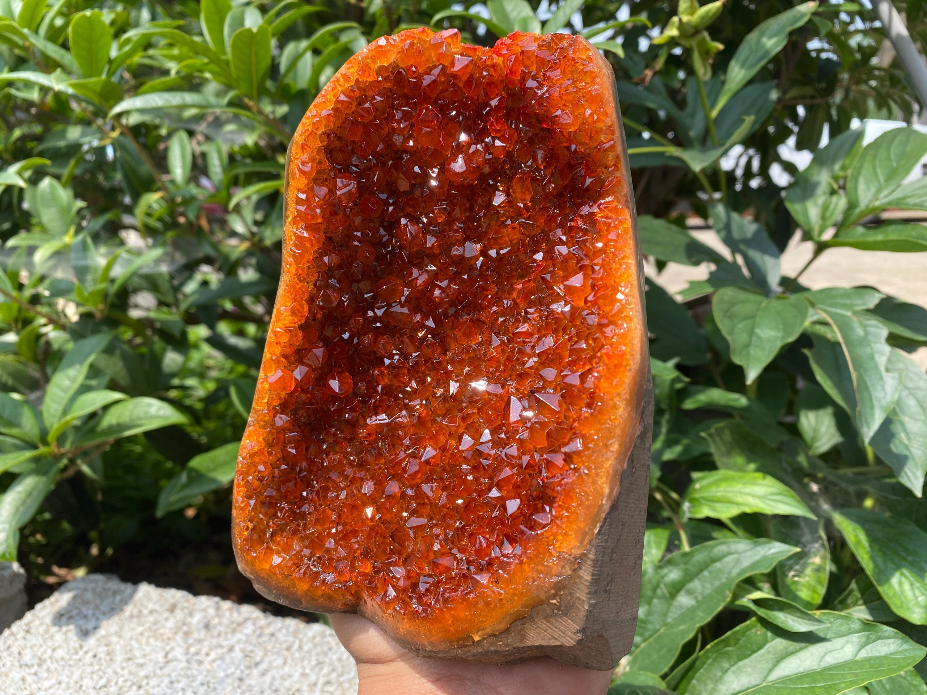 Orange Geode Quartz,quartz Crystal,vug Specimen,home Decoration,hand ...