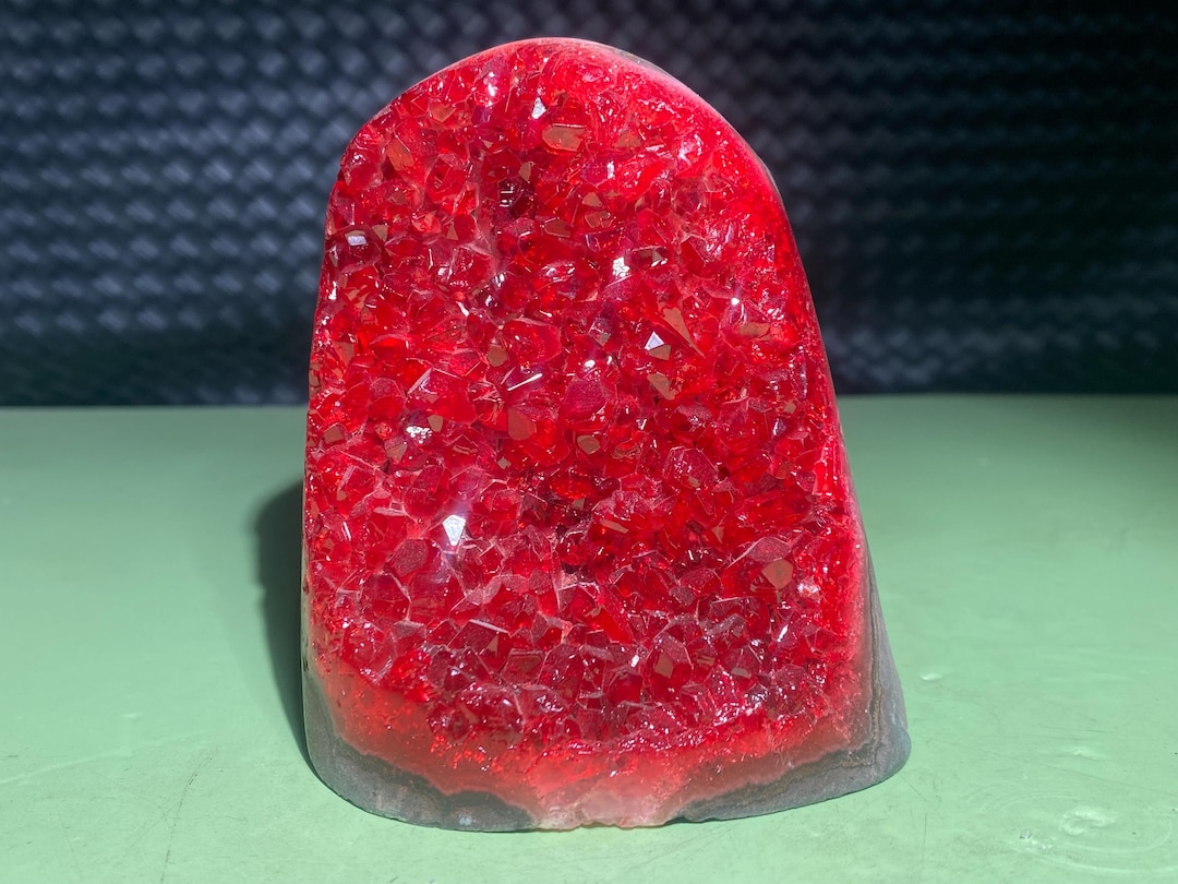 Red Geode Quartz Cluster,quartz Crystal,crystal Geode Specimen,home ...