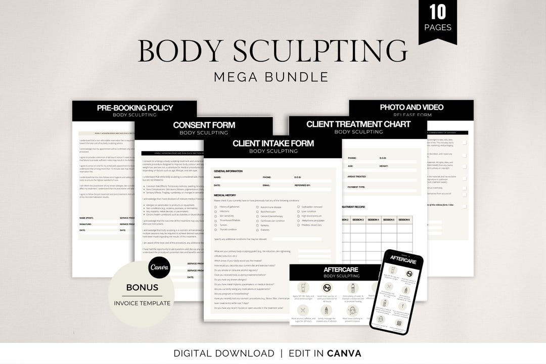 Body Sculpting Intake Forms, Body Contouring Consultation & Consent ...