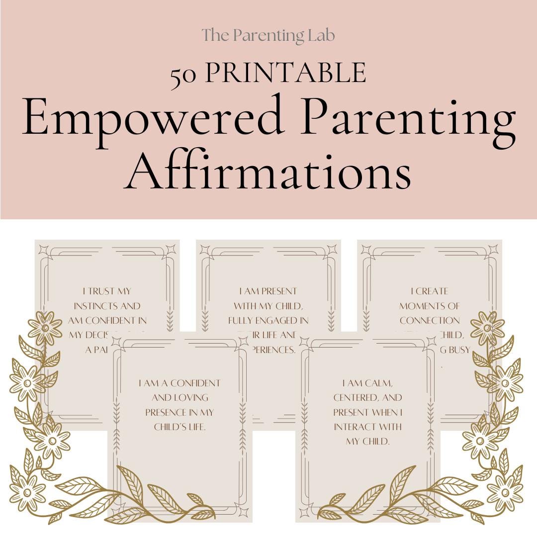 Parenting Affirmations PRINTABLE | Mindfulness Gift for Parents - Etsy