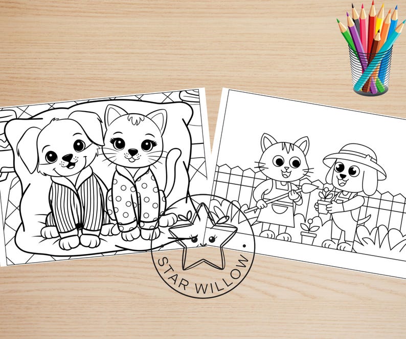 Kids Coloring Pages, Digital Coloring Book, Printable Coloring Book ...