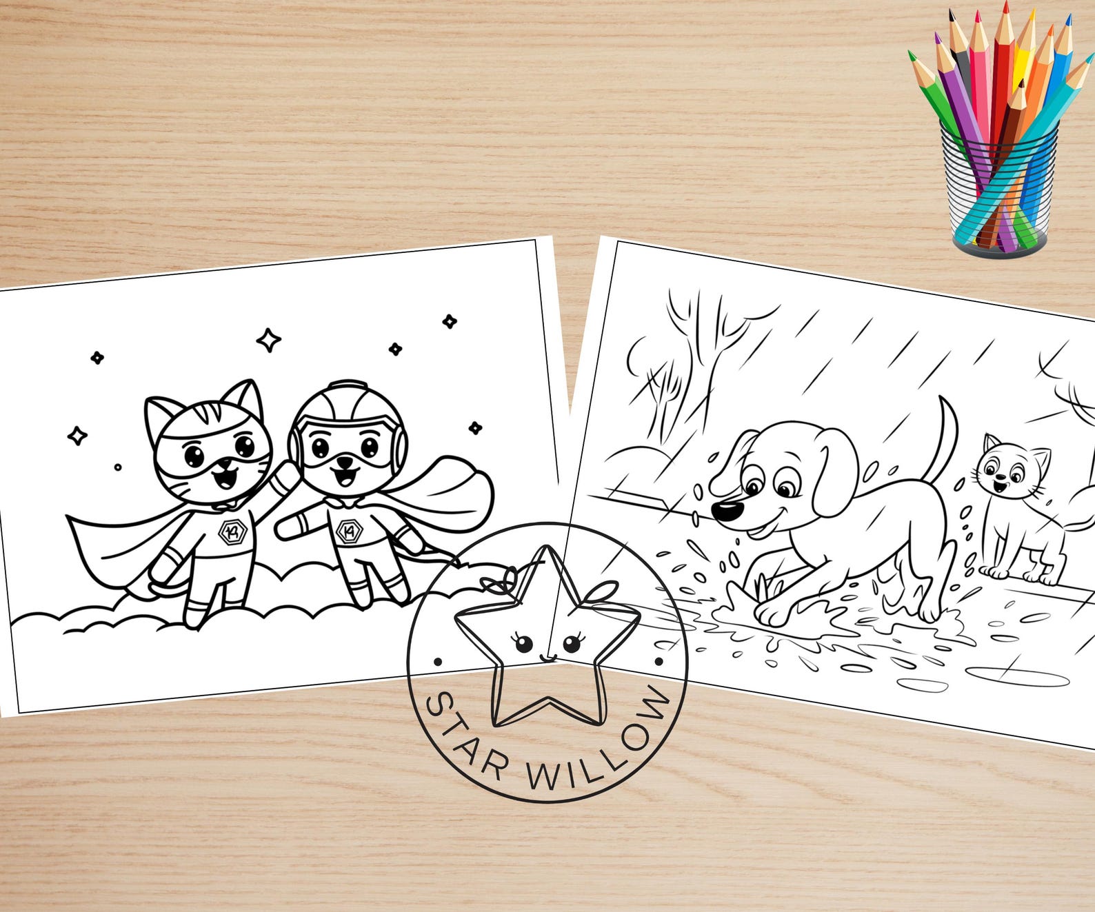 Kids Coloring Pages, Digital Coloring Book, Printable Coloring Book ...