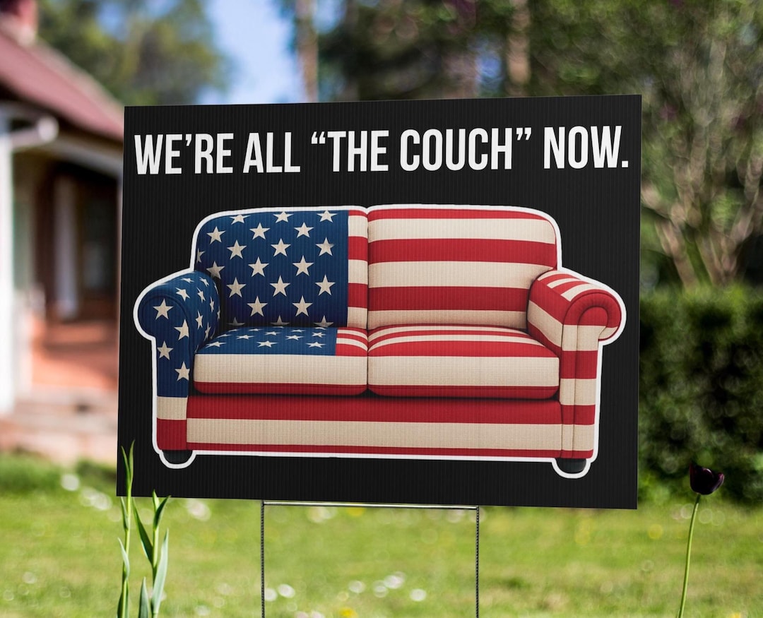 Funny Protest Sign Anti Big Beautiful Bill Sign Couch Yard Sign for ...