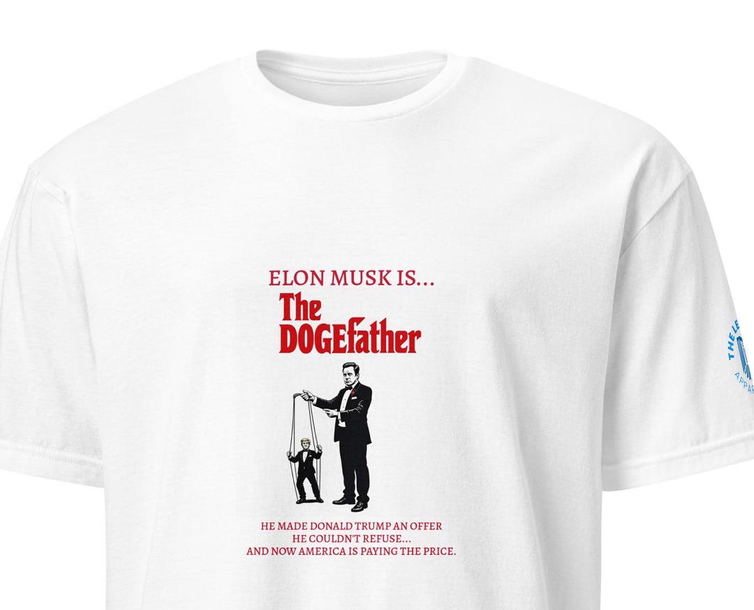 T Shirt Funny Elon Musk Dogefather Puppet Strings Donald Trump T-shirt ...