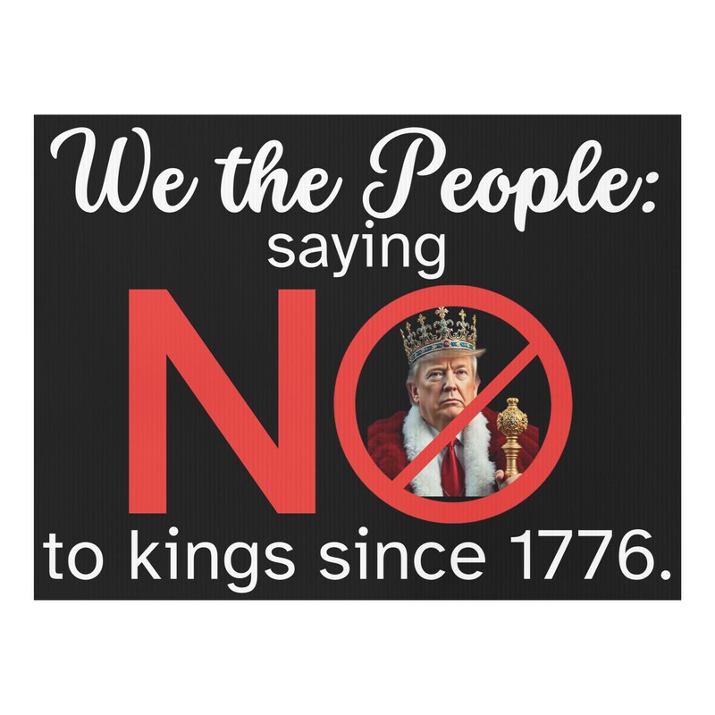 No Kings Protest Signs - Etsy