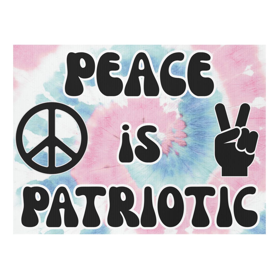 Peace is Patriotic Printable Protest Sign Instant Download Resistance ...
