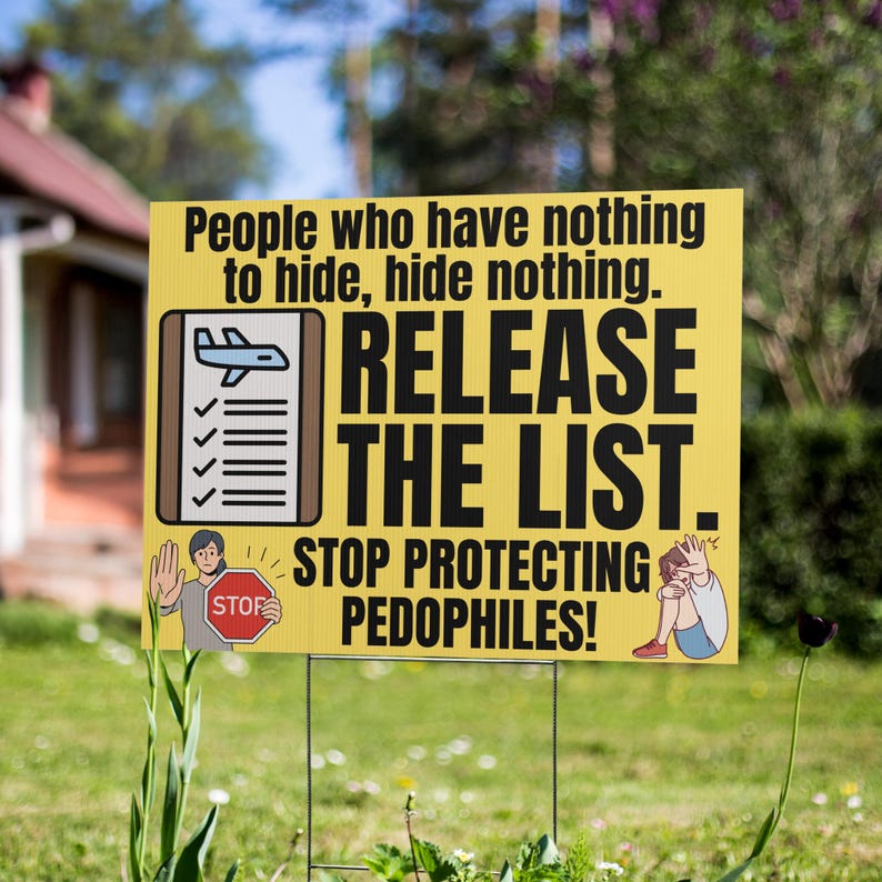 Printable Epstein List Protest Sign Stop Protecting Pedos Protest Sign ...
