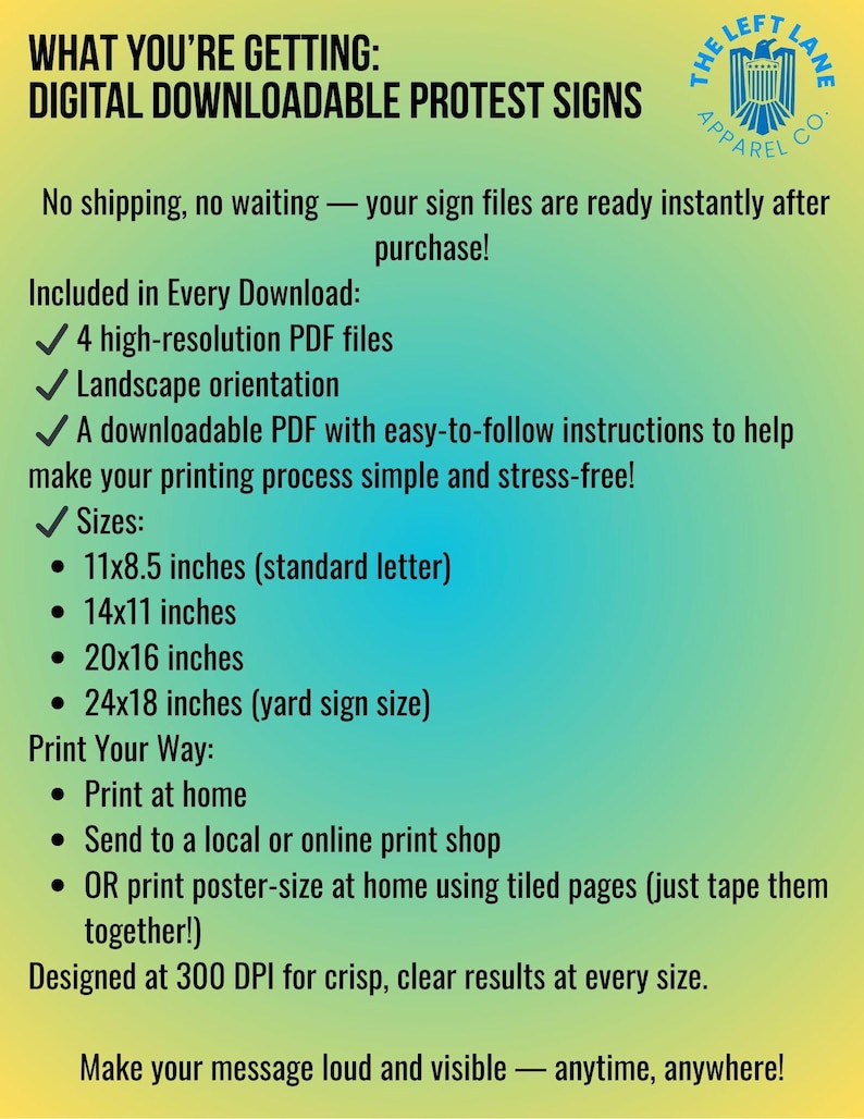 Printable Weird MAGA Protest Sign Funny Anti Trump Cult Sign Print at ...