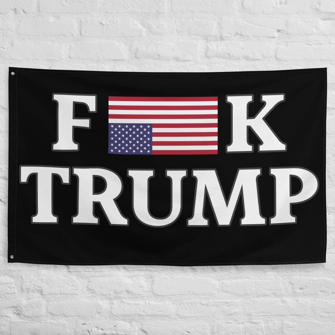 Fuck Trump Flag FDT Flag American Distress Upside Down Flag Censored ...